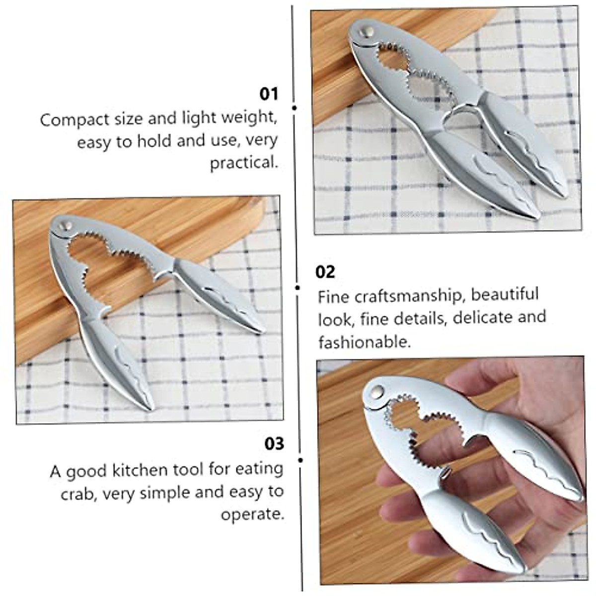 Housoutil 1pc Crab Claws Nut Funnel Crab Leg Crackers Walnut Sheller Zinc Alloy Crab Tool Crab Plier Tool Practical Crab Grip Silver Seafood Pistachio Zinc Alloy Seafood Forks Kit
