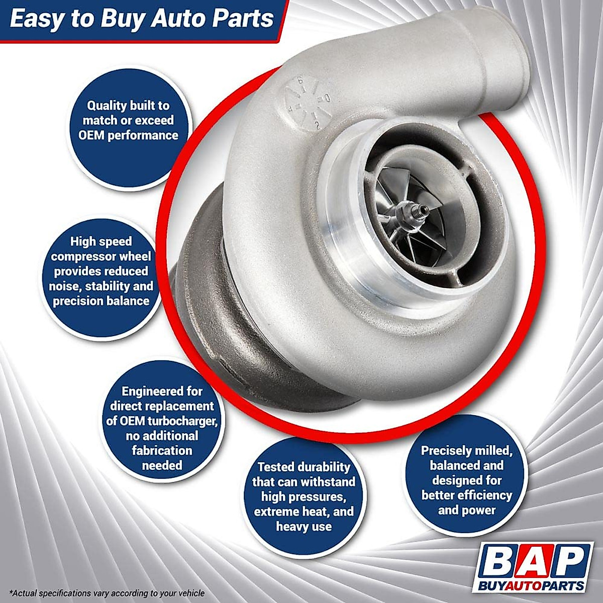 Left Side Turbo Turbocharger For Ford Explorer Flex Taurus SHO Lincoln MKS MKT 3.5L EcoBoost V6 - BuyAutoParts 40-31127AN New