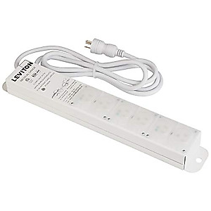 Leviton 5306M-1N7 Medical Grade Power Strip, 15-Amp, 125-volt, 6-Outlets, 7-Feet Cord Length