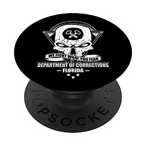 Florida Department Of Corrections Officer Skull Prison PopSockets Swappable PopGrip
