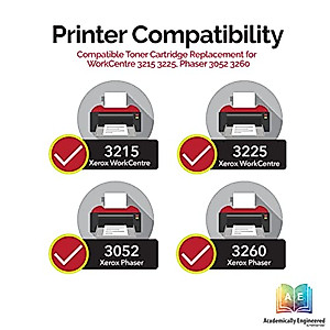 Professor Color Compatible Toner Cartridge Replacement for Xerox Phaser 3260 3260DI 3260DNI 3052, Xerox WorkCentre 3215 3215NI 3225 3225DNI | 106R02777 - High Yield 1 Pack (3,000 Pages)