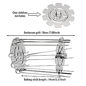 BNYTXV BBQ Steel Metal Roaster Rotisserie Skewers Needle Cage Oven Kebab Maker Grill