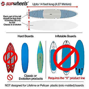 SUP Wheels Classic Standup Paddleboard Trailer and SUP Carrier | Walk model - no Strap Handle