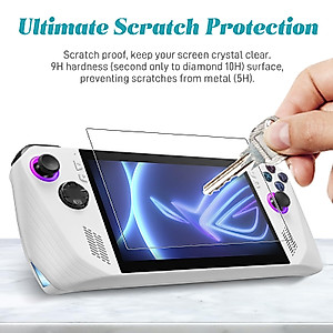 TERPINK 2 Pack Screen Protector Tempered Glass Compatible with ASUS ROG Ally Handheld 7 inch 2023, 9H Tempered Glass, 2.5D Arc Edge, Transparent Ultra HD, Anti-Scratch