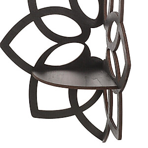 Leefasy Flower Shape Corner Shelf, Flower Shape Storage Rack, Boho Wall Shelves, Gift Wall Corner Shelf for Living Room Bathroom