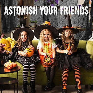 DealKits Halloween Creepy Cloth, Spooky Giant (30 x 420 in.) Cheese Cloth Tapestry for Halloween Party Supplies Decorations Outdoor Yard Home Wall Decor, Black