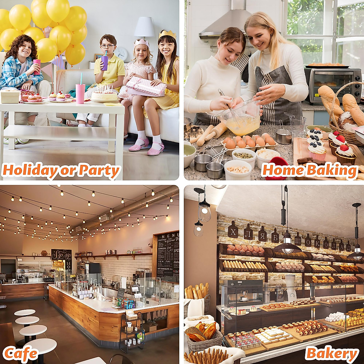 50 Pcs Bread Bags for Homemade Bread, Sourdough Paper Bread Bags With Window, 50% Thicker 13.7x8.2x3.7in A Large Bakery Bags Used for Storage Bread Cookies & Snacks, 60 Cute Sealing Stickers With Ties