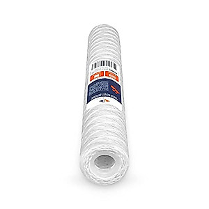 Aquaboon 5 Micron 20" x 2.5" String Wound Sediment Water Filter Cartridge | Universal Replacement for Any 20 inch RO Unit | Compatible with 101-230, PD-5-20, AP110-2C, P5-20, CFS124-C20, 10-Pack