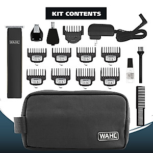 Wahl USA Rechargeable Lithium Ion 2.0 Beard Trimmer for Men - Facial Hair Trimmer with Precision T Blade for Grooming, Detailing Head, Light Touch Ups, Ear Nose & Eyebrow Model 9886-300