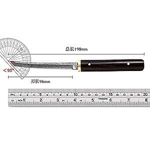 Joa Unique knife multitool hunting knife small knives Fixed knife sharp blade damascus steel knife black wood handle knife outdoor tactical knife survival AUS knife with sheath