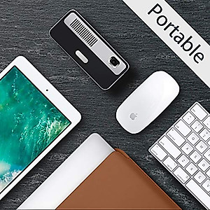 Pocket Smart Mini Projector, HD Image with Wi-Fi Bluetooth, 300 ANSI Lumen, Battery Powered Portable Video Beam, Auto Keystone Mechanical Focus, HiFi Stereo, 100 Inch for Watching Anywhere