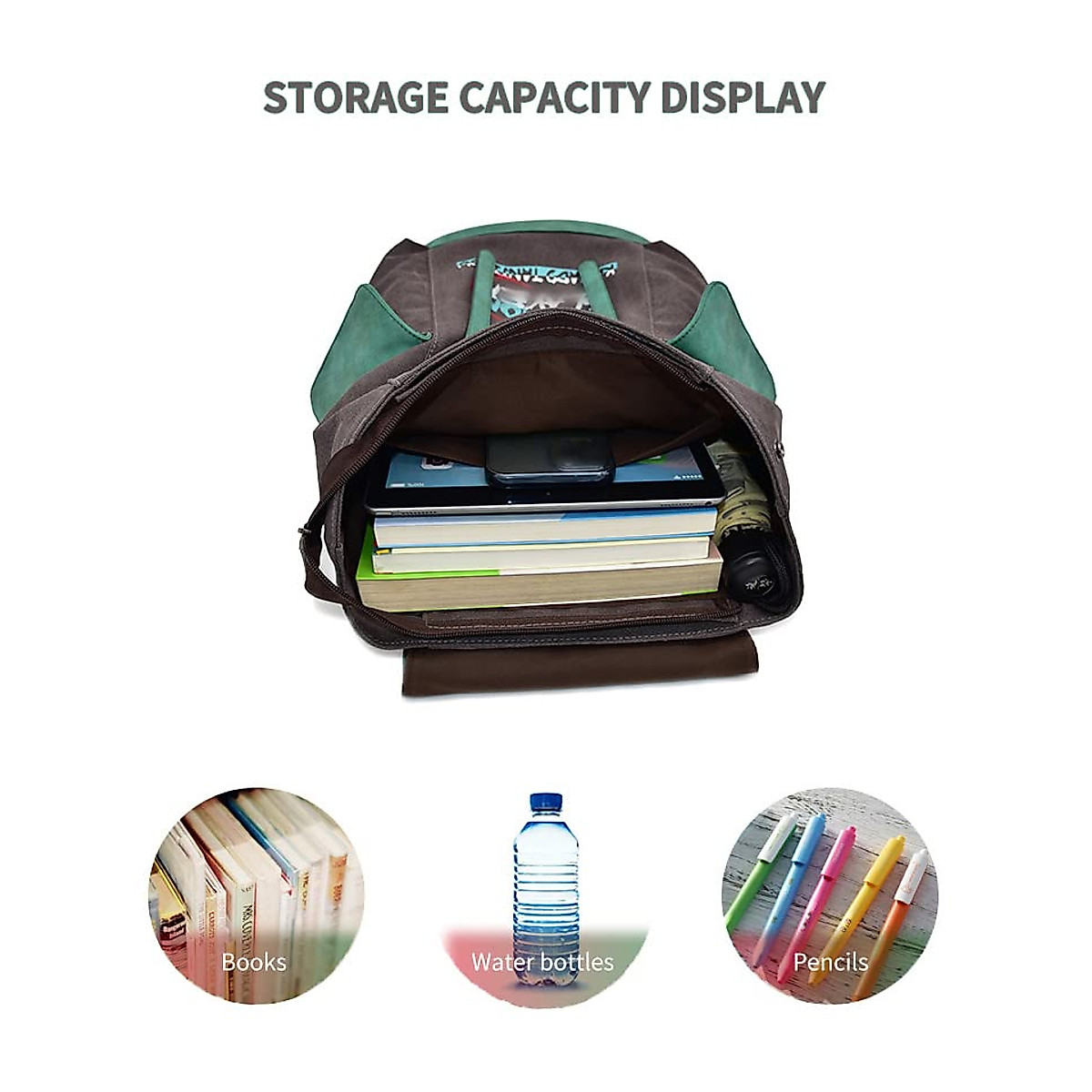 Kahopy Anime Backpack Canvas Shoulders BookBag 3D Print Daypack Schoolbag Laptop Back Pack for Anime Fans