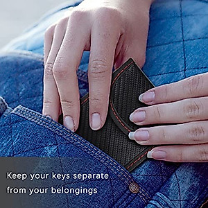 Arbootjin Faraday Bag,Faraday Key Fob Protector Faraday Cage Faraday Pouch - Car Key Signal Blocking,Anti-Theft Pouch,Anti-Hacking Case Blocker (Black)