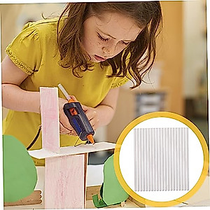 Ciieeo 50 Pcs Transparent Hot Melt Glue Stick Mini Hot Glue Sticks Glitter Hot Glue Sticks Glitter Hot Melt Glue Mini Size Glue Sticks Crafting Tool Crafting Kit Hot Melt Stick Toolkit