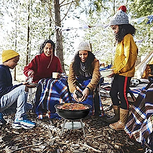 Christmas gift Portable Enamel Charcoal Grill Burner 14-In Outdoor Camping Bbq Cooking