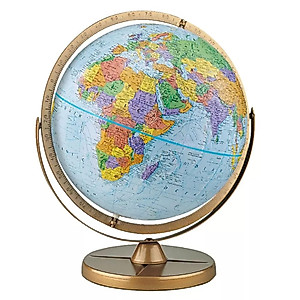 Replogle Pioneer 12inch blue ocean globe with political borders, made in USA
