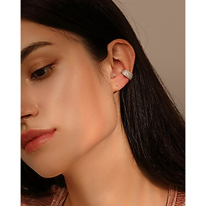 Thick Ear Cuff Earring 14K plated | CZ Ear Wrap Non Pierced Ear Cuff (Sold by 1 Single Cuff)