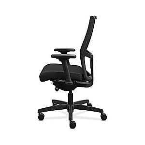 HON Ignition 2.0 Mid-Back - Black Mesh Computer Chair for Office Desk, Black Fabric