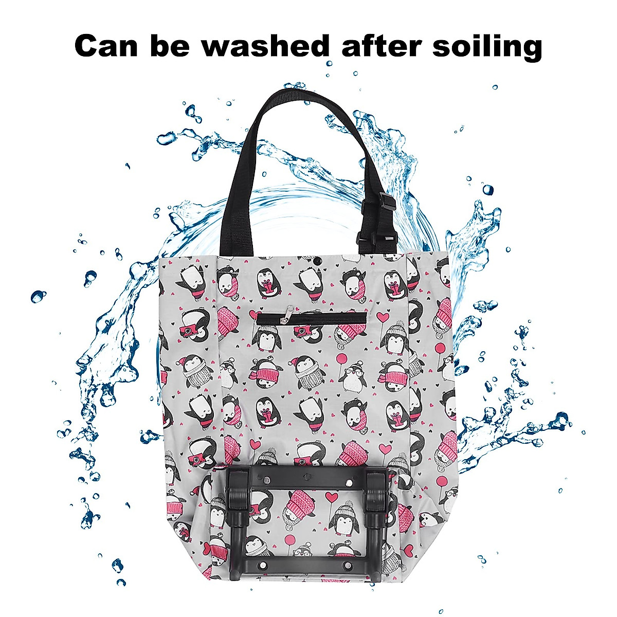 ANKROYU Home Shopping Carts, Grocery Carts Shopping Bag for Elderly Folding Shopping Cart Outdoor Shopping Cart Flexible Wheels Outdoor Shopping Cart Foldable Grocery Cart with Wheels