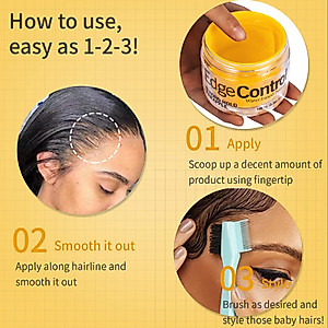 RQLN Edge Control For Black Hair, Water Based Pomade, Hair Gel For Women Strong Hold, 100ml (3.38 US fl.oz) Pineapple Edge Stay Gel