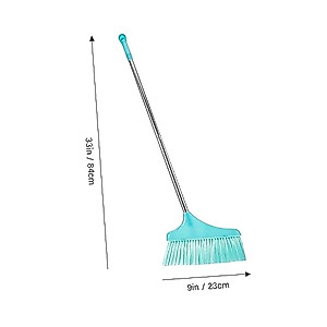 HAWILLOSCH Long Handle Cleaning Broom Floor Cleaning Tool Floor Sweeping Broom Home Broom Room Cleaning Broom Floor Wiper Hair Cleaning Broom Outdoor Broom Flooring Sky-Blue Stainless Steel