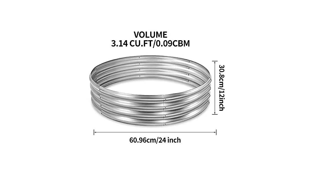 Land Guard Galvanized Raised Garden Bed Kit for Easy Gardening