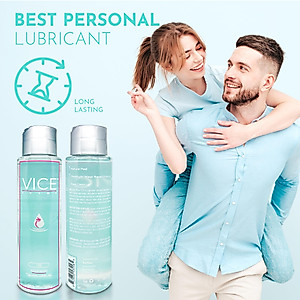Vice Prime Water Based Luxury Personal Lubricant, Natural Feeling Lube for Women Men and Couples 8.5 Fl Oz