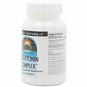 Source Naturals Sleep Science Melatonin Complex with GABA 3 mg Peppermint Flavored - 100 Lozenges