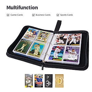 ProCase 4-Pocket Trading Card Binder, 400 Pockets Portable Trading Cards Holder Collector Album with 50 Removable Sheets for Boys Girls –Red