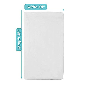 American Baby Company 100% Natural Cotton Supreme Jersey Knit Fitted 18" x 36" Cradle/Bassinet Sheet, White, Soft Breathable, for Boys and Girls