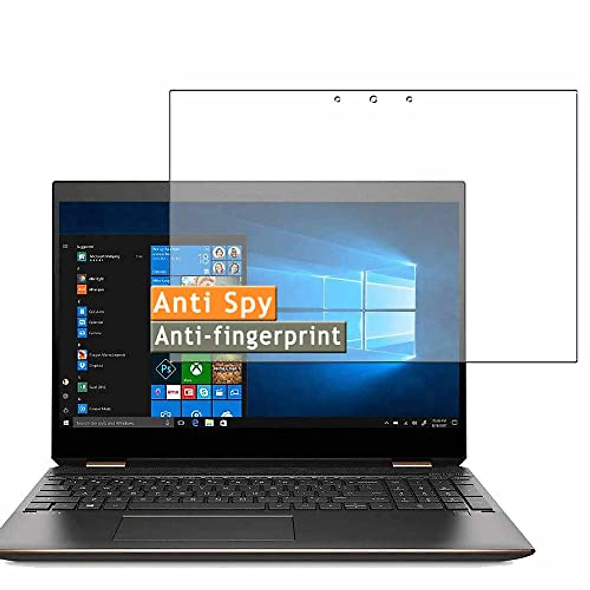 Vaxson Privacy Screen Protector, compatible with HP Spectre x360 15-df0000 2018 15.6" Anti Spy Film Protectors Sticker [ Not Tempered Glass ]