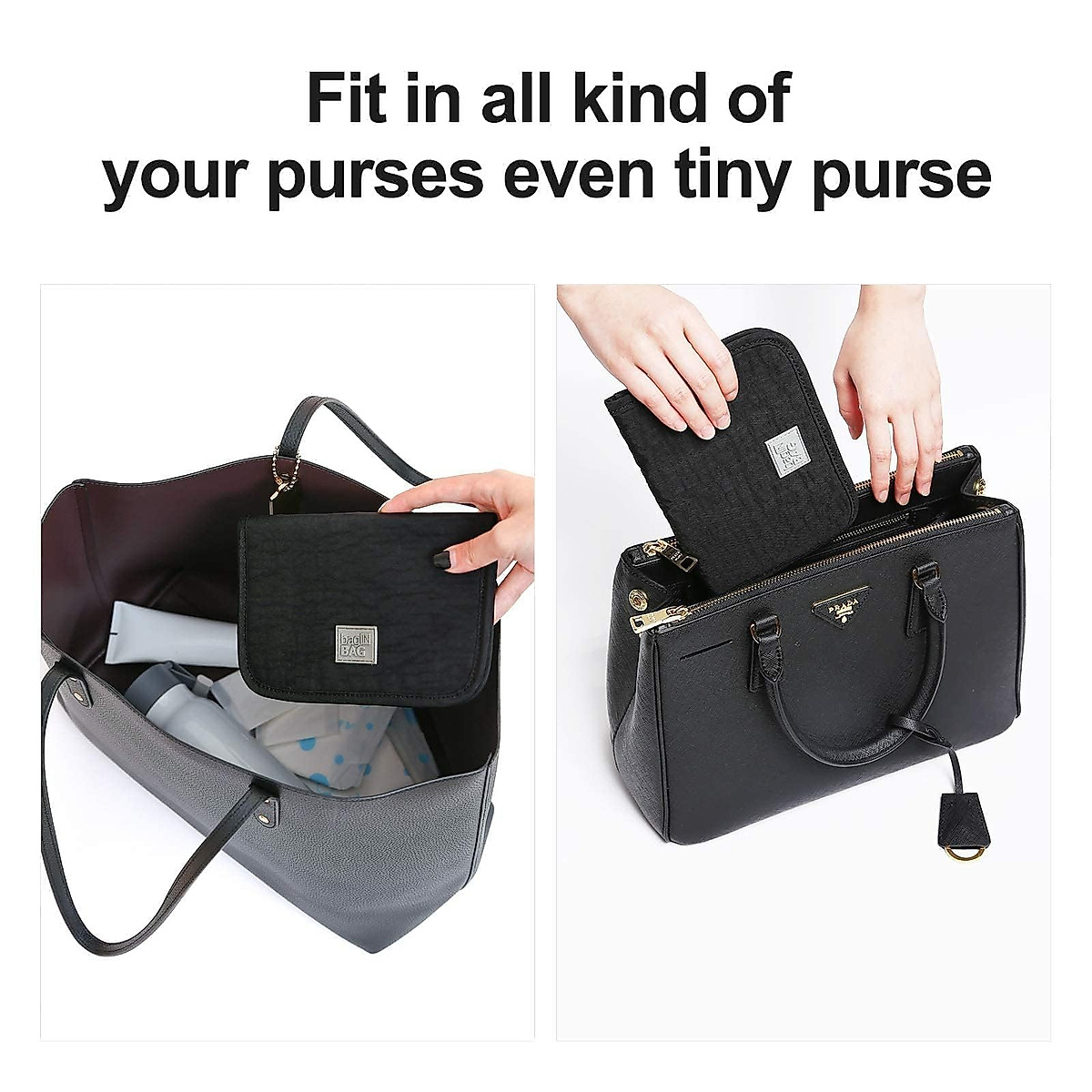 iN. Slim credit card holder wallet, Gift card display case, Minimalist light thin card storage case rfid blocking for men & women, with 28 slots in black