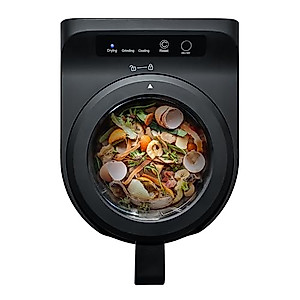 Luma Electric Kitchen Composter, 2.5L Capacity Odorless Countertop Compost Bin with Lid Clear-View Window, Smart Trash Can for Food Disposal, Turn Food Waste into Nutrient-Rich Plant Food