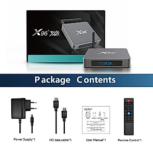 X96 X6 TV Box Android 11.0 8GB RAM 128GB RK3566 Support VP9 H.265 4K 2T2R MIMO Dual WiFi USB 3.0 1000M with i8 Keyboard