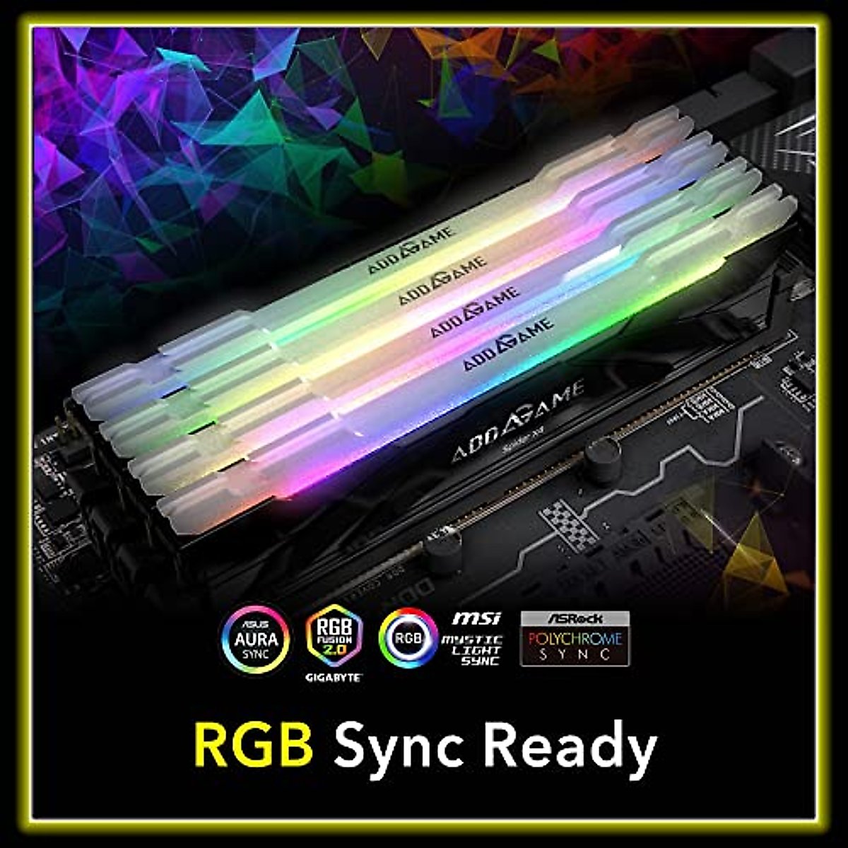 addlink AddGame Spider X4 RGB DDR4 RAM 32GB (2x16GB) Gaming 3200MHz with Heatsink 288-Pin, CL16 1.35V Intel XMP 2.0, UDIMM Dual Channel, Compatible Desktop Computer Memory - Black (AG16GB32C16X4UBX2)