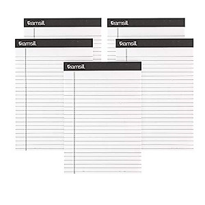 Samsill Bulk Pack of 5 Refill Pads for 70821 Professional Portfolio with Zippered Closure, Junior Size, 7 Inch x 10 Inch (5 Pack)