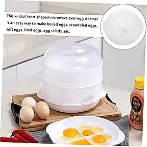 NAMOARLY Microwave Egg Steamer Microwave Egg Cooker Egg Cooker for Microwave Egg Cooker Mold Eggs Egg Cooker Without Shell Poached Egg Holder Steamed Egg Molds Egg Maker Steamed Pp White