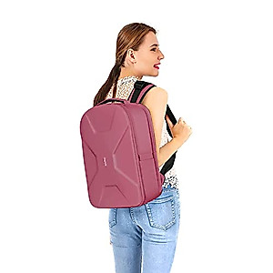 MOSISO Camera Backpack, DSLR/SLR/Mirrorless Photography Camera Bag 15-16 inch Waterproof Hardshell Case with Tripod Holder&Laptop Compartment Compatible with Canon/Nikon/Sony, Dusty Rose