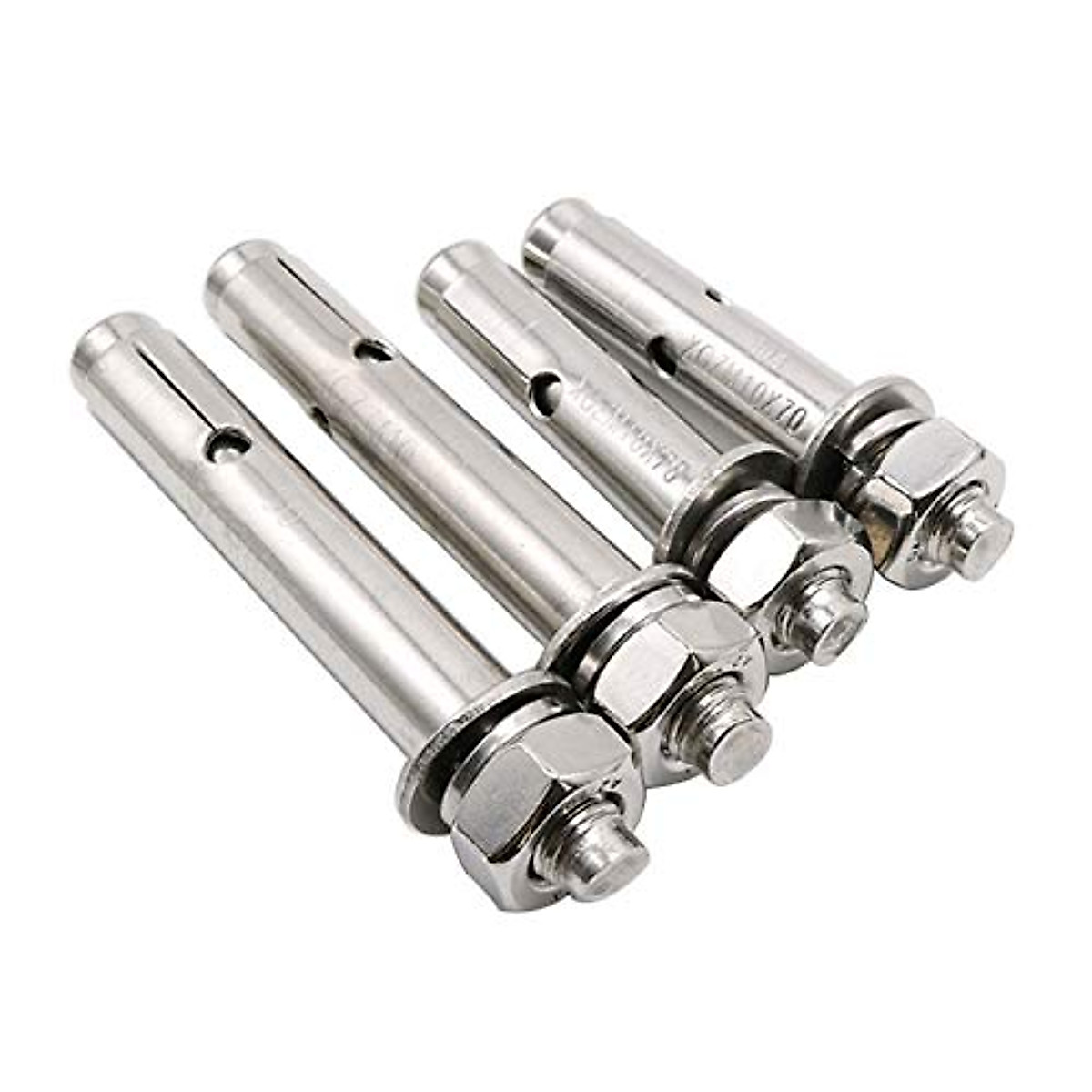 5 Pcs M6 x 50mm 304 Stainless Steel Expansion Bolt External Hex Expansion Screw Bolt Sleeve Anchor，Pool Safety Cover Expansion Bolts，for Concrete