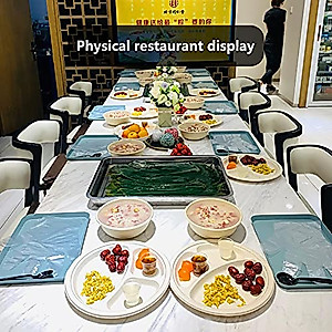 LtyTz 3 Pack 8 x 12 Inch Plastic Tray Blue - Restaurant Grade Non-Slip Tray Excellent for Weddings, Buffets, Birthday, Coffee Table, Kitchen & More