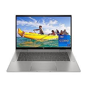 HP Envy x360 15 inch Laptop, FHD Display, Intel Core i7-1355U, 16 GB RAM, 1 TB SSD, Intel Iris Xe Graphics, Windows 11 Home, 15-ew1199nr (2023),Silver