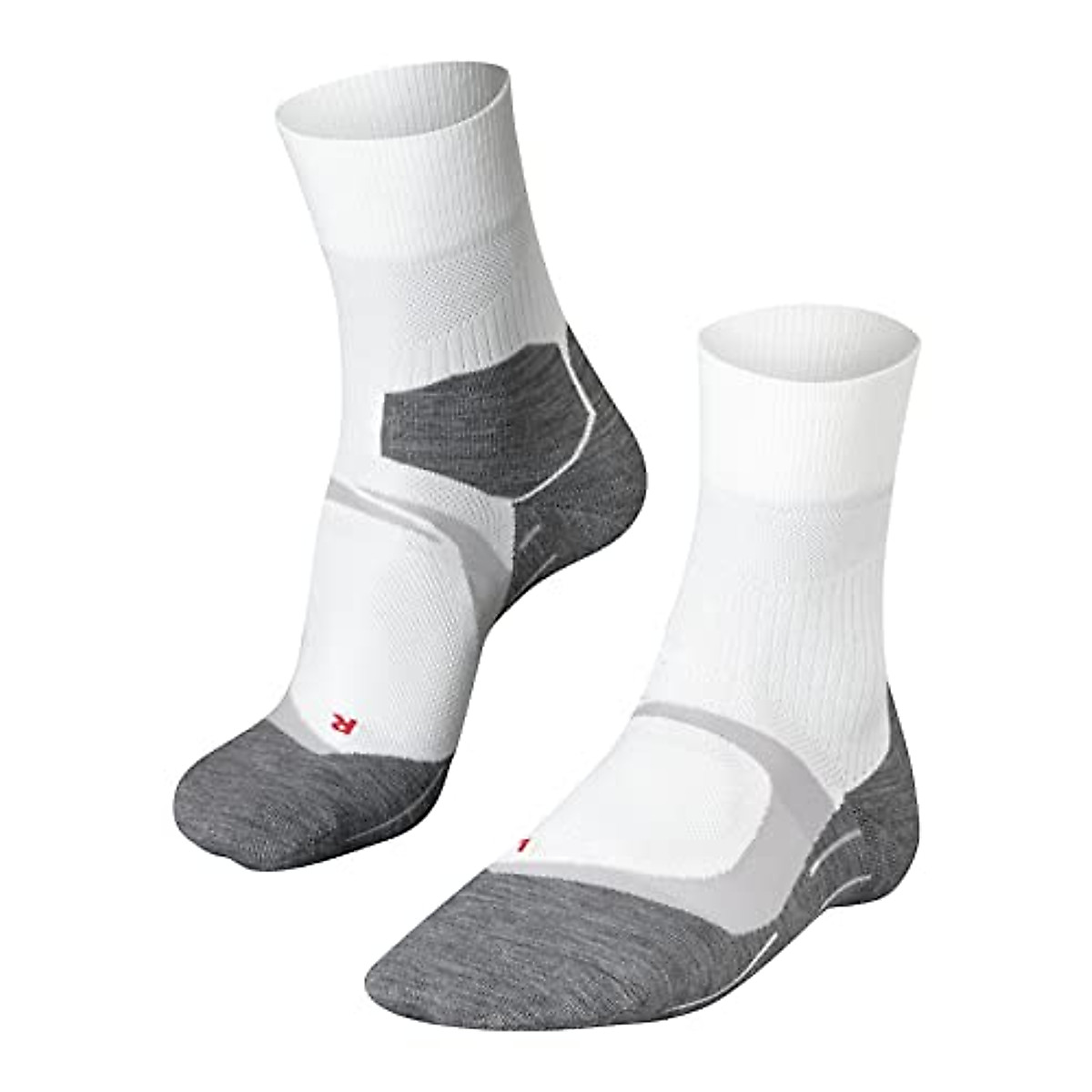 FALKE Women's RU4 Endurance Cool Running Socks, Mid Calf, Medium Cushion, Athletic Sock, Breathable Quick Dry, Nylon, White (White-Mix 2020), 8-9, 1 Pair