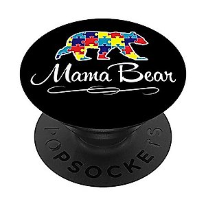 Autism Awareness Puzzle Mama Bear PopSockets PopGrip: Swappable Grip for Phones & Tablets