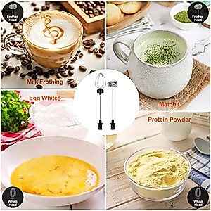 FoodVille MF02 Rechargeable Milk Frother Handheld Foam Maker with Stainless Whisk for Cappuccino, Latte, Bulletproof Coffee, Keto Diet, Protein Powder, Matcha