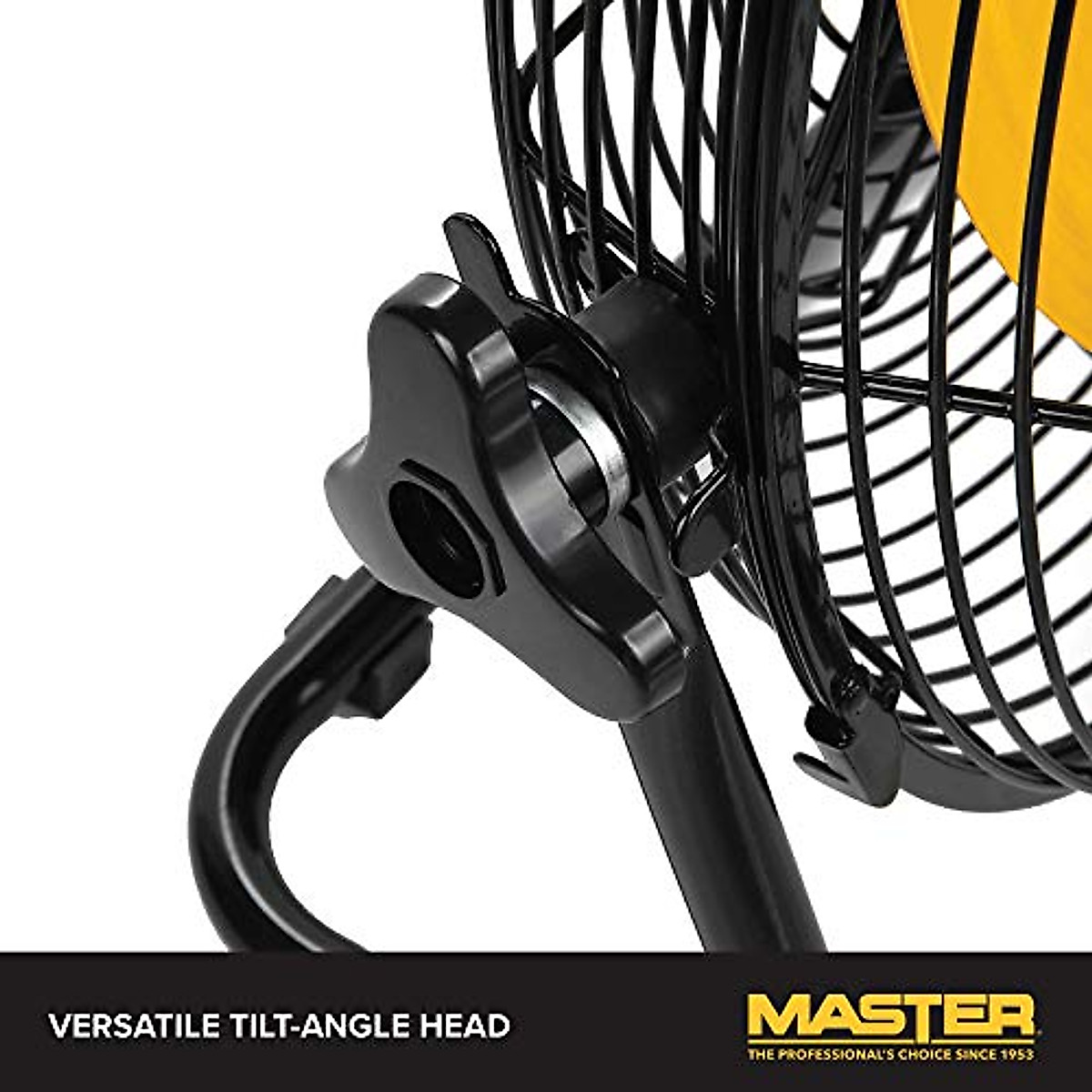 Master 12 Inch Industrial High Velocity Floor Fan - Direct Drive, All-Metal Construction with Steel-Coated Safety Grill, 3 Speed Settings (MAC-12F)