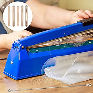 Heat Sealer Strips Sealer Replacement Element Grip 5 Pcs Heat Seal Strips Replacement Elements Impulse Sealer Heating Strips 200mm Machine Machine Heating Strip for Sealer