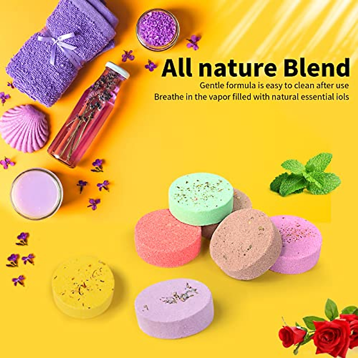 Shower Steamers, Shower Bombs Aromatherapy Relaxing Gift for Women, 8Pcs Essential Oil Bath Bomb Scent Steamer Fizzies for Mom Female Friends Christmas Valentines Mothers Day Ideas Set