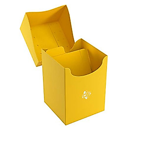 Gamegenic Deck Holder 100+ Casual Deck Box | Double-Sleeved Card Storage with Flex Card Divider | Premium Card Game Protector | Cobra Neck Technology | Holds up to 100 Cards | Yellow Color | Made