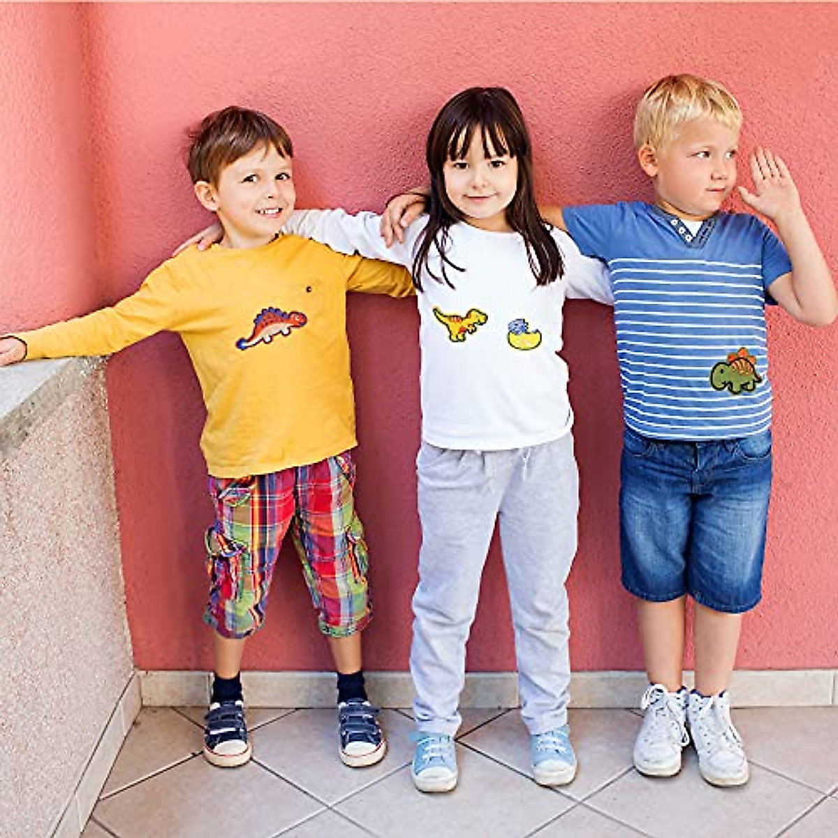 AXEN Embroidered Dinosaur Iron on Patches DIY Accessories, Assorted Dinosaur Decorative Patches, Cute Applique Patches for Jackets, Hats, Backpacks, Jeans, 26 Pieces Package