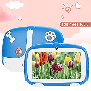 Haowecib Kids Tablet, HD Tablet Capacitive Multi-Touch Screen Stable and Durable Light and Durable High-Speed Response Operation Function for Office for Home(American Plug (100-240V))